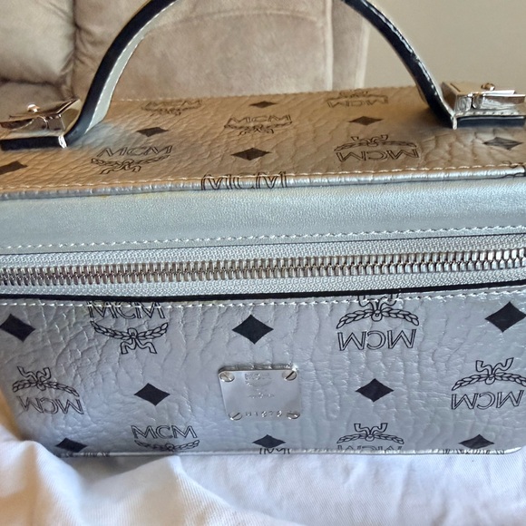 MCM | Bags | Mcm Metallic Silver Monogram Bag | Poshmark